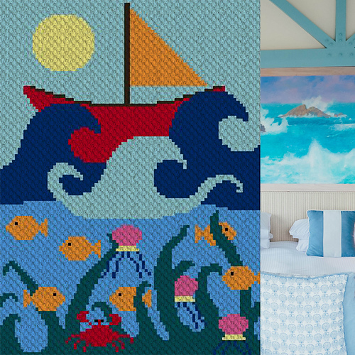 Ravelry: Ship at Sea C2C pattern by Blue Frog Creek