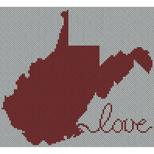 Ravelry: West Virginia Love C2C Afghan pattern by Blue Frog Creek