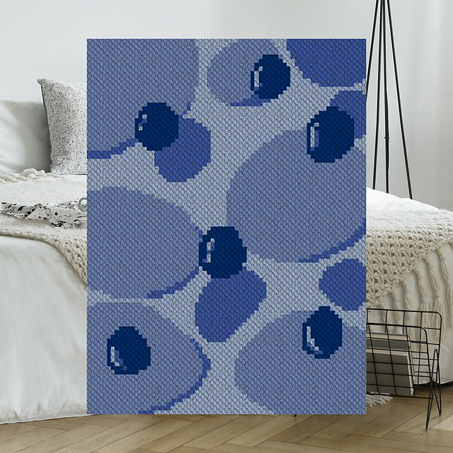 Ravelry: Blueberry Pancakes Afghan C2C Graphghan pattern by Blue Frog Creek