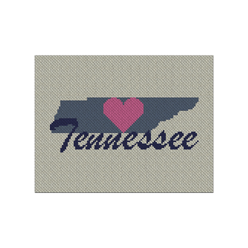 Ravelry: Greater Heart Tennessee C2C Graphghan pattern by Blue Frog Creek