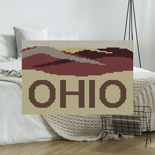 Ravelry: Land of Ohio C2C Graphghan Afghan pattern by Blue Frog Creek