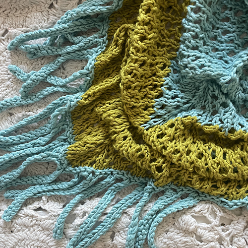 Ravelry: Summer Fringe Shawl pattern by Annie Lupton