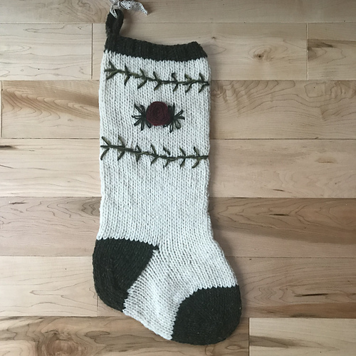 Ravelry: Boho Embroidered Stocking pattern by Annie Lupton