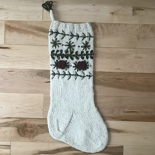 Ravelry: Boho Embroidered Stocking pattern by Annie Lupton