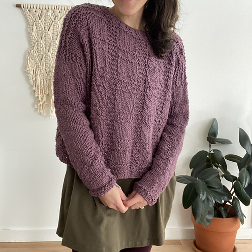Ravelry: Texture Plaid Pullover pattern by Annie Lupton