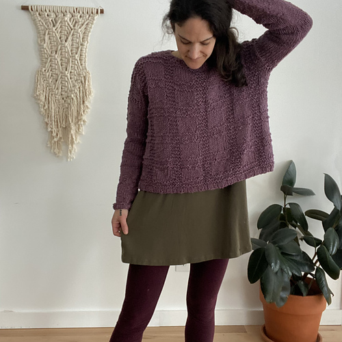 Ravelry: Texture Plaid Pullover pattern by Annie Lupton