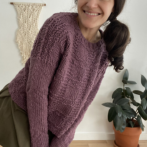 Ravelry: Texture Plaid Pullover pattern by Annie Lupton