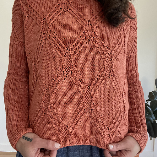 Ravelry: Cora Plaid Pullover pattern by Annie Lupton