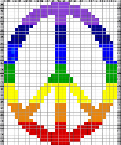 Ravelry: Peace Sign Chart pattern by Eileen Casey