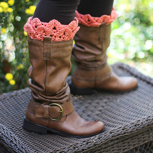 Ravelry: Crocodile Stitch Boot Toppers pattern by Bonita Patterns