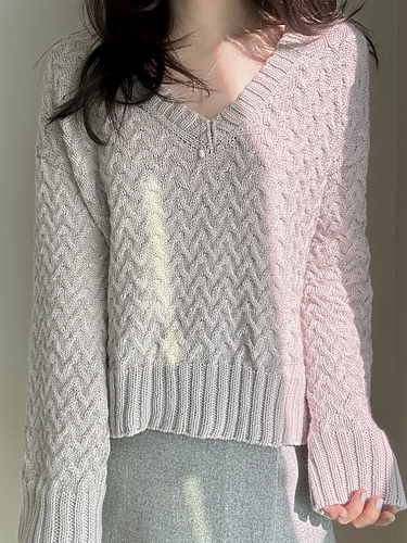 Ravelry: Herringbone Classic Sweater pattern by Hyeonji Jin