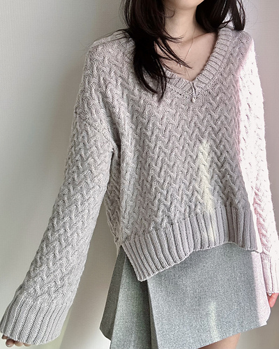 Ravelry: Herringbone Classic Sweater pattern by Hyeonji Jin