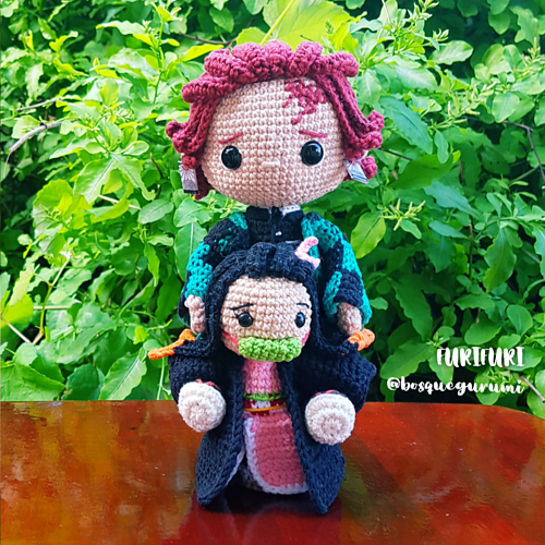 Ravelry: Little Nezuko Kamado (Demon Slayer) pattern by Paola F. Sousa