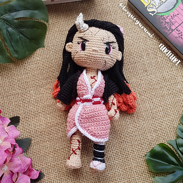 Ravelry: Nezuko Kamado oni (Demon Slayer) pattern by Paola Fajonni