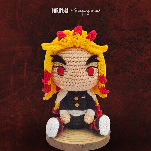 Ravelry: Rengoku amigurumi Demon Slayer pattern by Paola F. Sousa