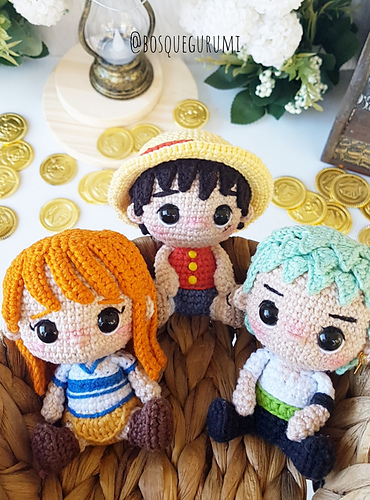 Ravelry: Roronoa Zoro amigurumi (One Piece) pattern by Paola F. Sousa