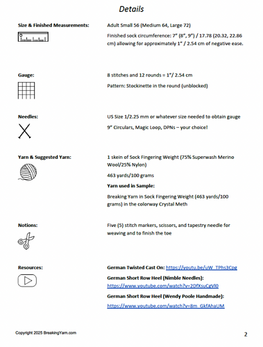 Ravelry: Crystal Meth Socks pattern by Michaeli Marler