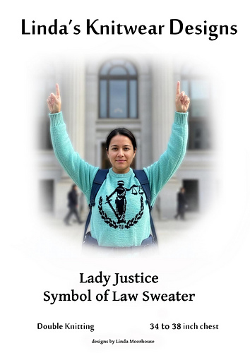 Ravelry: Lady Justice symbol of law sweater pattern by Linda Moorhouse
