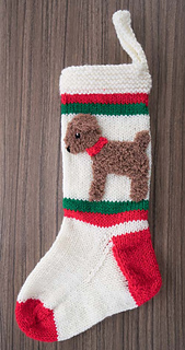 Ravelry: Christmas stocking for dog treats pattern by Linda Moorhouse