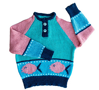 Ravelry: Swimming Fish sweater pattern by Linda Moorhouse