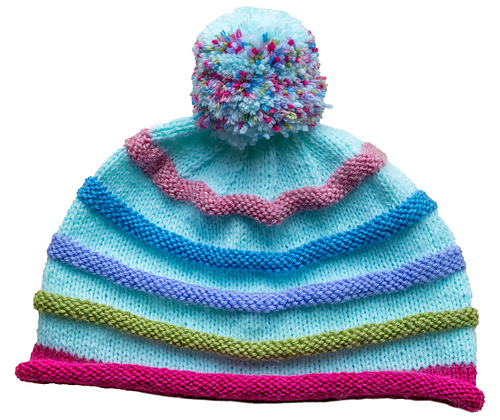 Ravelry: Multi coloured striped hat pattern by Linda Moorhouse