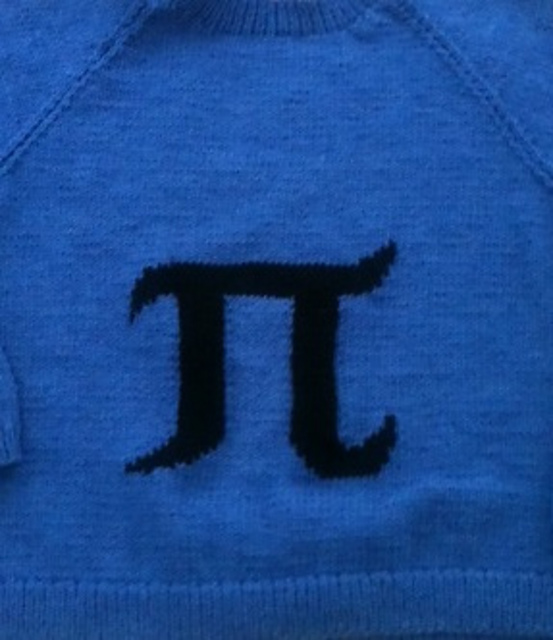Ravelry: Pi symbol sweater pattern by Linda Moorhouse