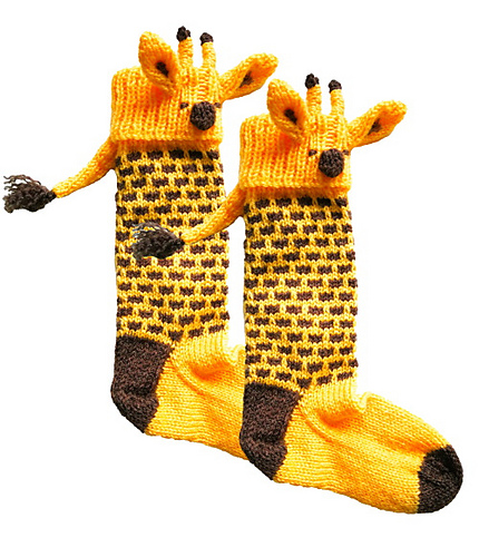 Ravelry: Giraffe Wellington socks pattern by Linda Moorhouse