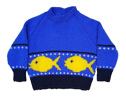 Ravelry: Swimming Fish sweater pattern by Linda Moorhouse
