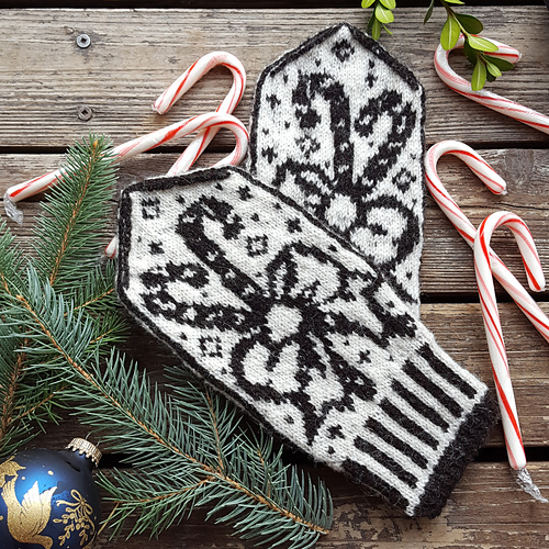 Ravelry: Candy Cane Mittens pattern by Briana Thompson