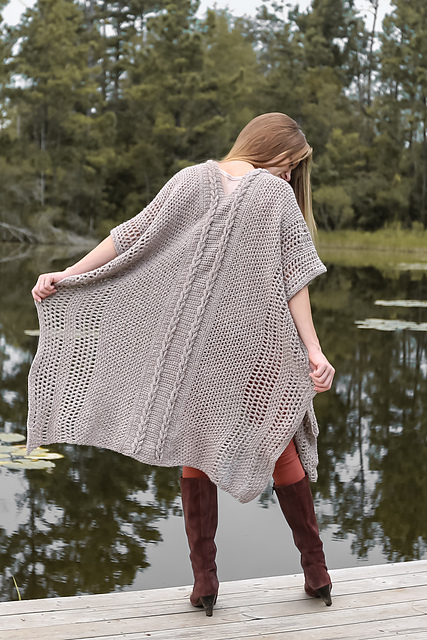 Ravelry: Faux Cable Ruana pattern by Brianna Iaropoli