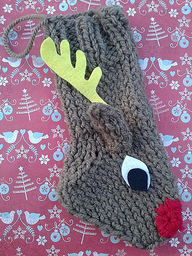 Ravelry: Reindeer Stocking pattern by Katie Kennard