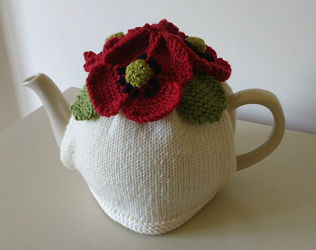 Ravelry: Poppies Tea Cosy pattern by Patricia Evans