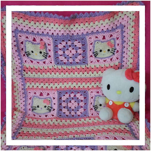 Ravelry: Hello Kitty Baby Blanket pattern by Joanita Theron