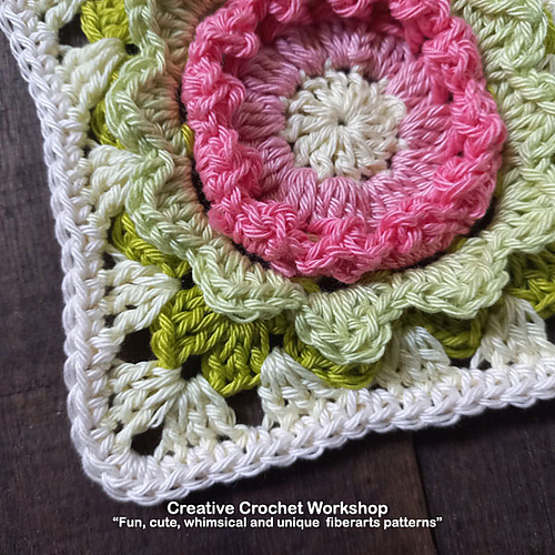 Ravelry: Granny Frilled Flower Square pattern by Joanita Theron