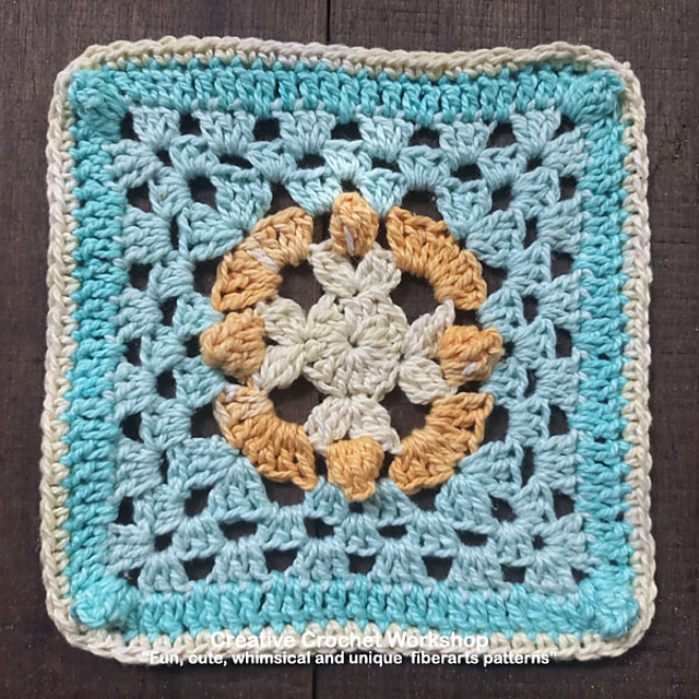 Ravelry: Hip Popcorn Lace Granny Square pattern by Joanita Theron