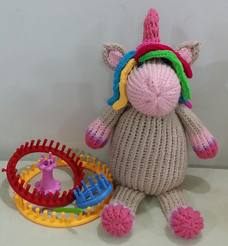 Ravelry: Loom Knit Unicorn Ipad Holder pattern by CHRISTIE FOO
