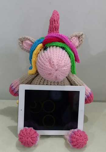 Ravelry: Loom Knit Unicorn Ipad Holder pattern by CHRISTIE FOO