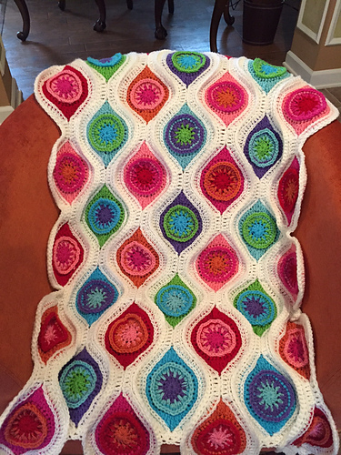 Ravelry: Retro Ornament / Graphic Fall Throw pattern by Jessie Rayot