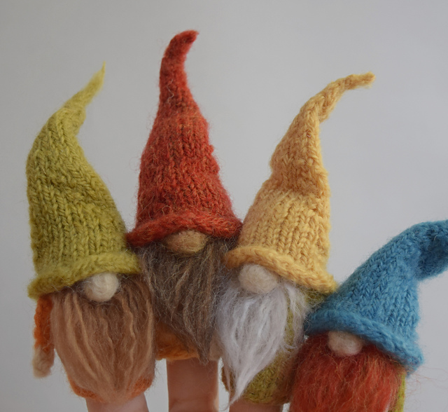 Ravelry: Gnome Finger Puppets pattern by Cindy Pilon