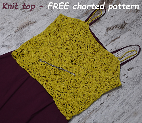 Ravelry: Yellow Lace Top pattern by conceptcreative.store