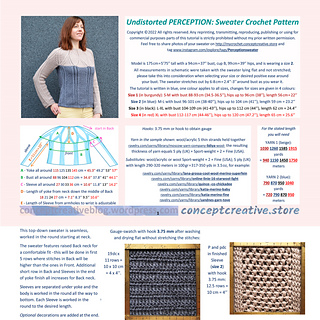 Ravelry: Undistorted PERCEPTION sweater pattern by conceptcreative.store