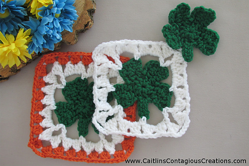 Ravelry: Shamrock Granny Square pattern by Caitlin's Contagious Creations