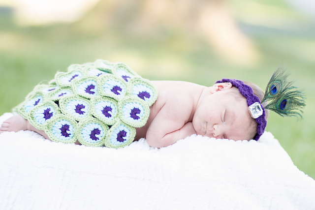 Ravelry: Baby Peacock Photo Prop pattern by Caitlin Cottrell