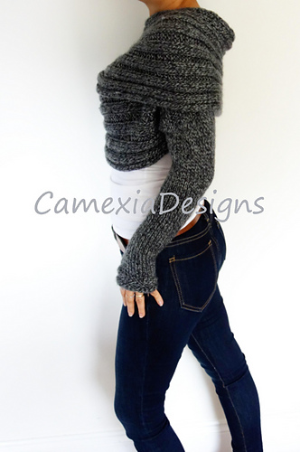 Ravelry: Wrap Around Shrug with Sleeves pattern by Camelia Mit