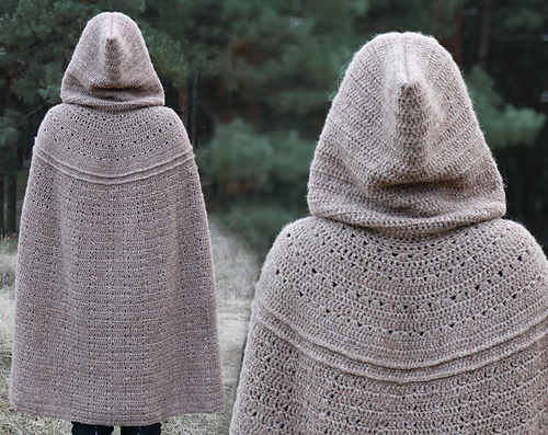 Ravelry: Long Hooded Cape pattern by Kseniia Semeliak