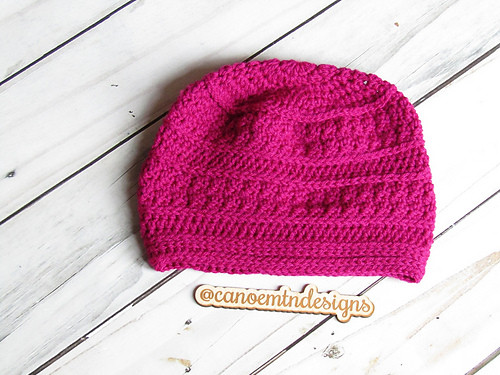 Ravelry: Crystal Ridge Beanie WW pattern by Canoe Mtn Designs