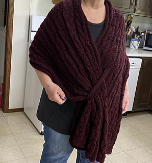 Ravelry: CapacKathy's Lacy Wrap with Loop