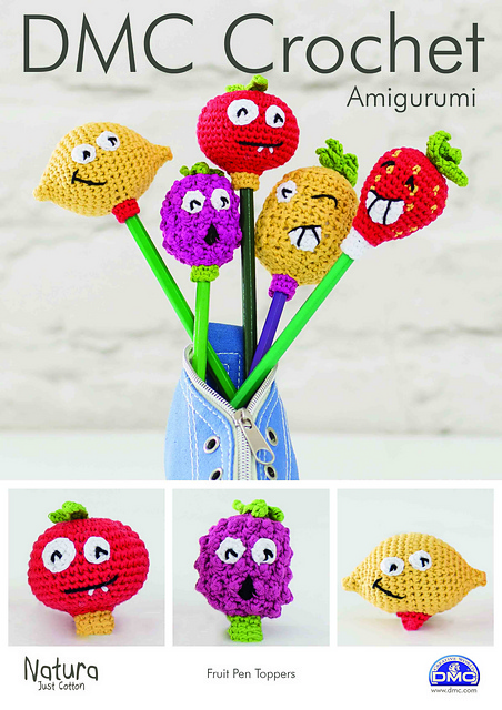 Ravelry: Fruit Pen Toppers pattern by DMC