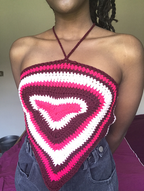 Ravelry: Crochet love heart halter top pattern by Bobo Stitches