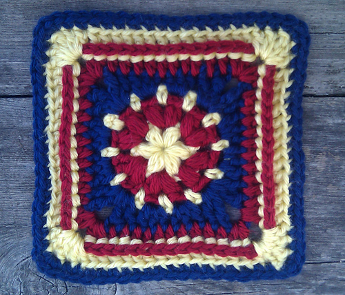 Ravelry: 6" Puff Pastry Block pattern by Donna Kay Lacey